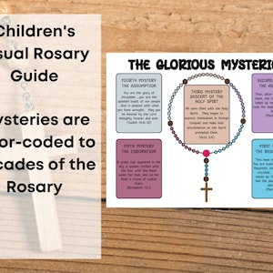 Printable Children's Visual Rosary Guide, Catholic Kids Rosary ...