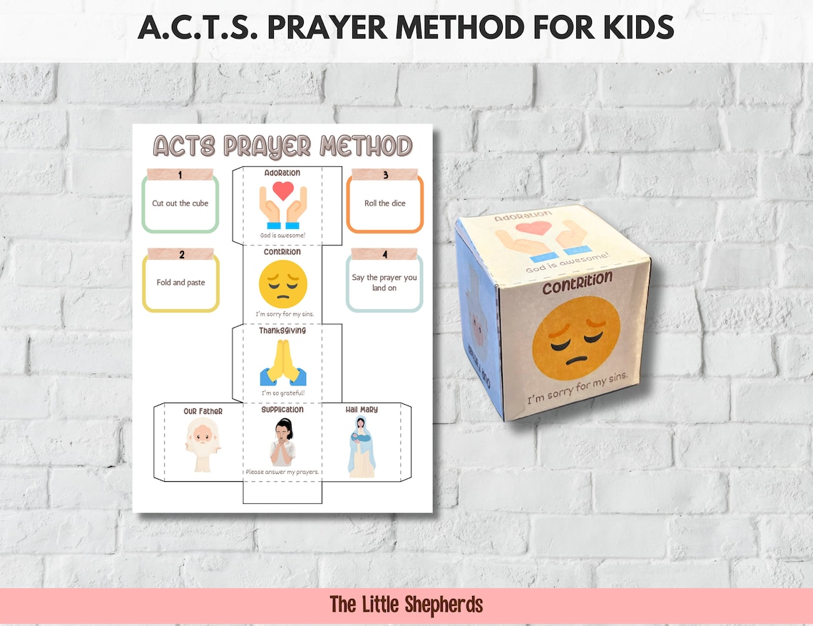 A.C.T.S. Prayer Method for Kids | ACTS Prayer Guide for Families ...