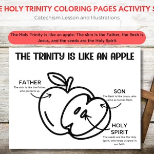 The Holy Trinity Coloring Pages Activity Set | Catechism Lesson ...