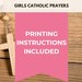 Girls Pink Prayer Book for Catholic Children | Printable Catholic ...
