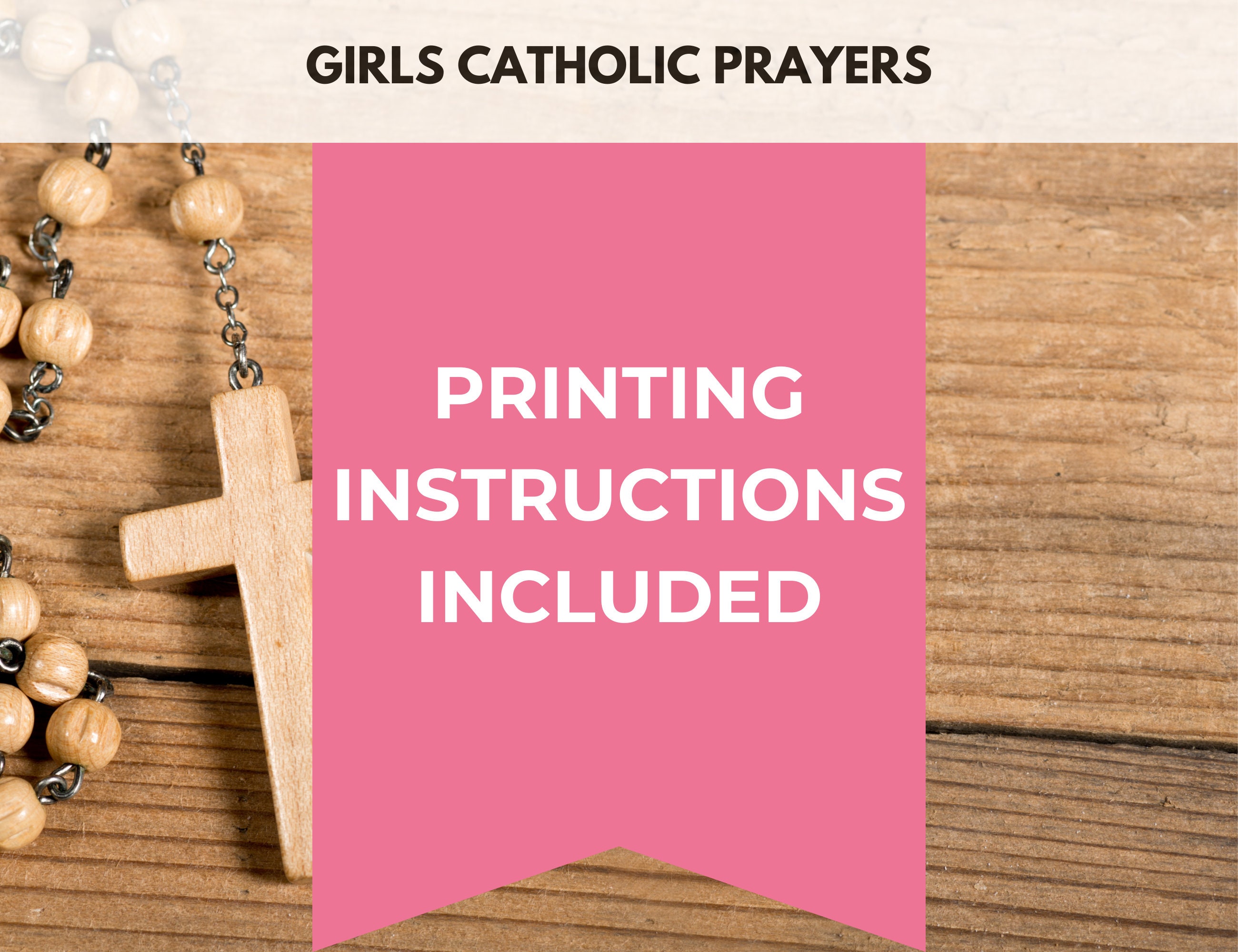 Girls Pink Prayer Book for Catholic Children | Printable Catholic ...