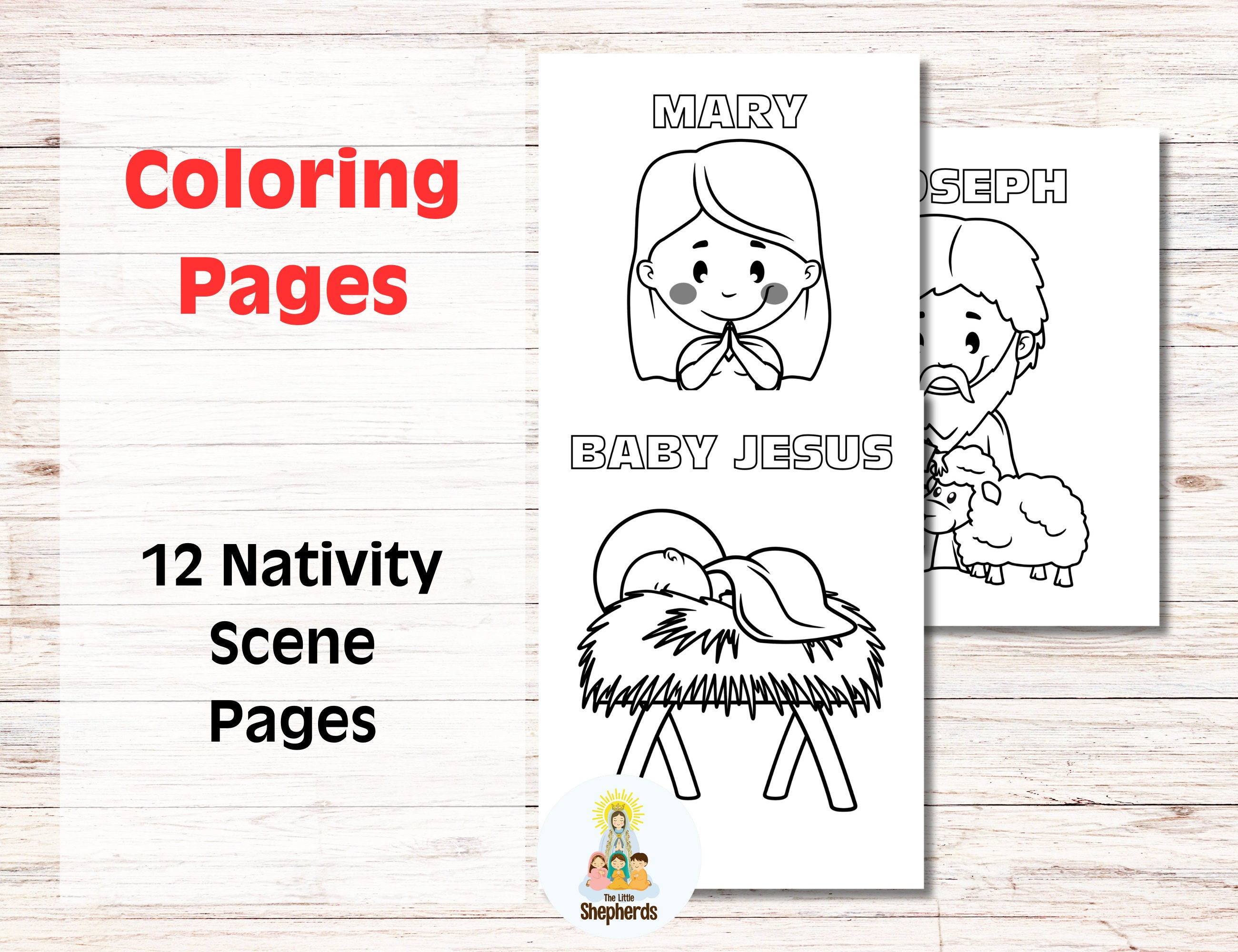 Nativity Story Printable Games & Coloring Pages Christian - Etsy