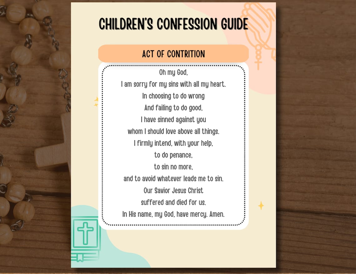 Children's Confession Guide | Helping Catholic Kids Prepare for ...