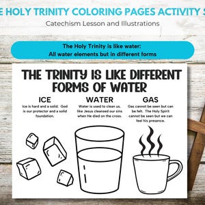 The Holy Trinity Coloring Pages Activity Set | Catechism Lesson ...