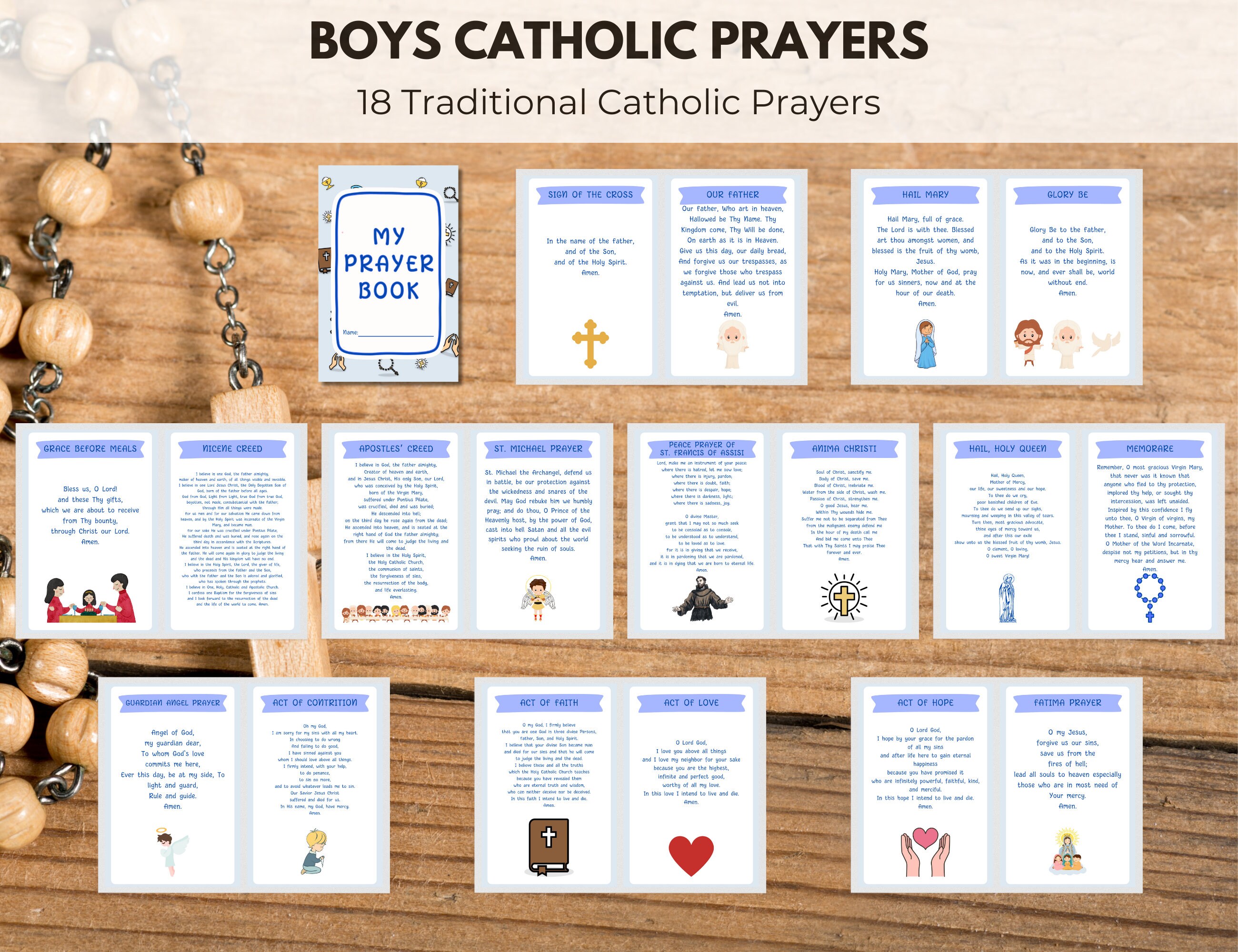 Boys Prayer Book for Catholic Children | Printable Catholic Prayer ...