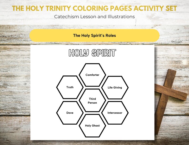 The Holy Trinity Coloring Pages Activity Set | Catechism Lesson ...