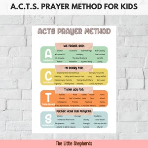 A.C.T.S. Prayer Method for Kids | ACTS Prayer Guide for Families ...