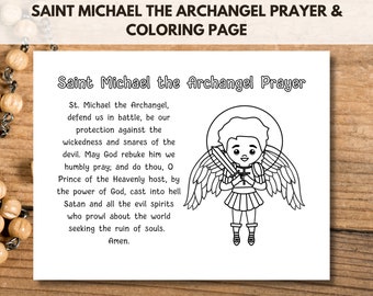 Catholic Coloring Page, Saint Michael the Archangel Coloring Page ...