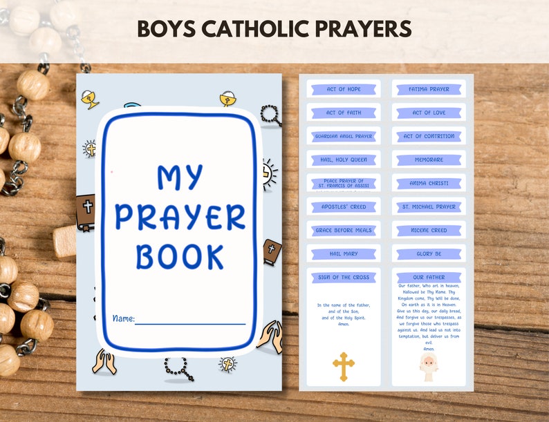 Boys Prayer Book for Catholic Children | Printable Catholic Prayer ...