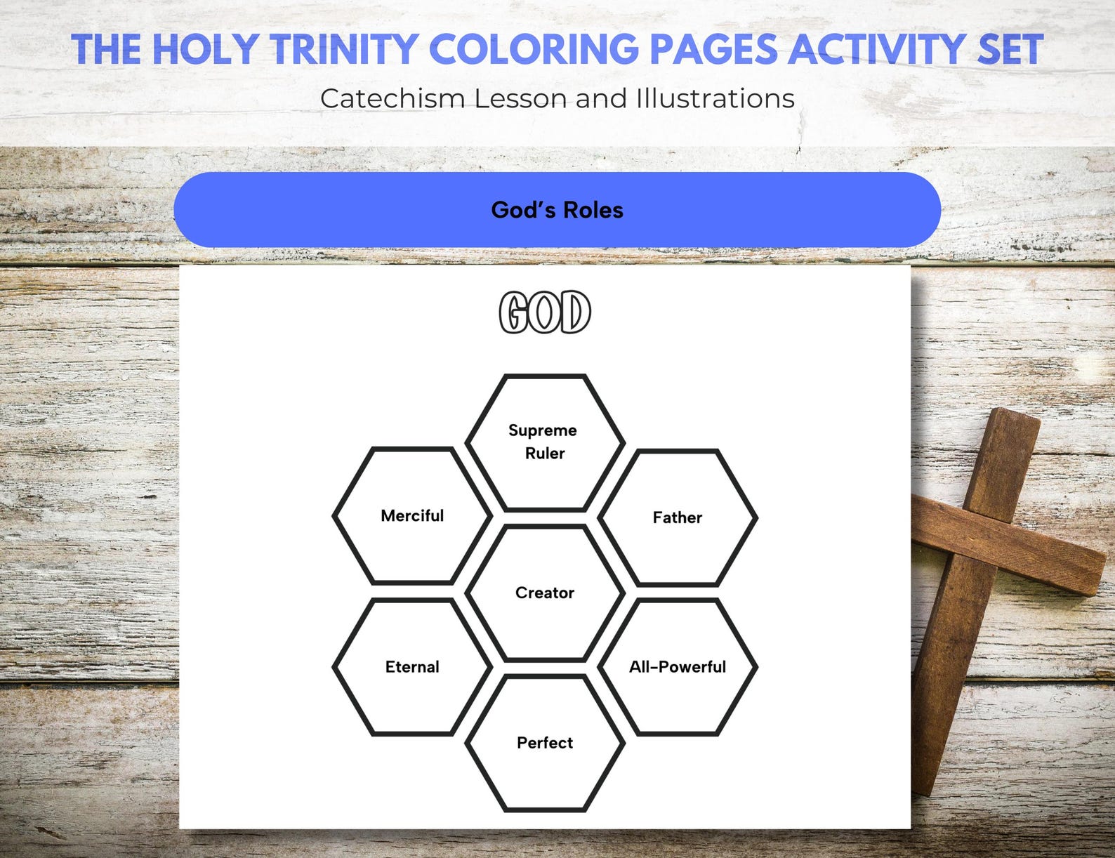 The Holy Trinity Coloring Pages Activity Set | Catechism Lesson ...