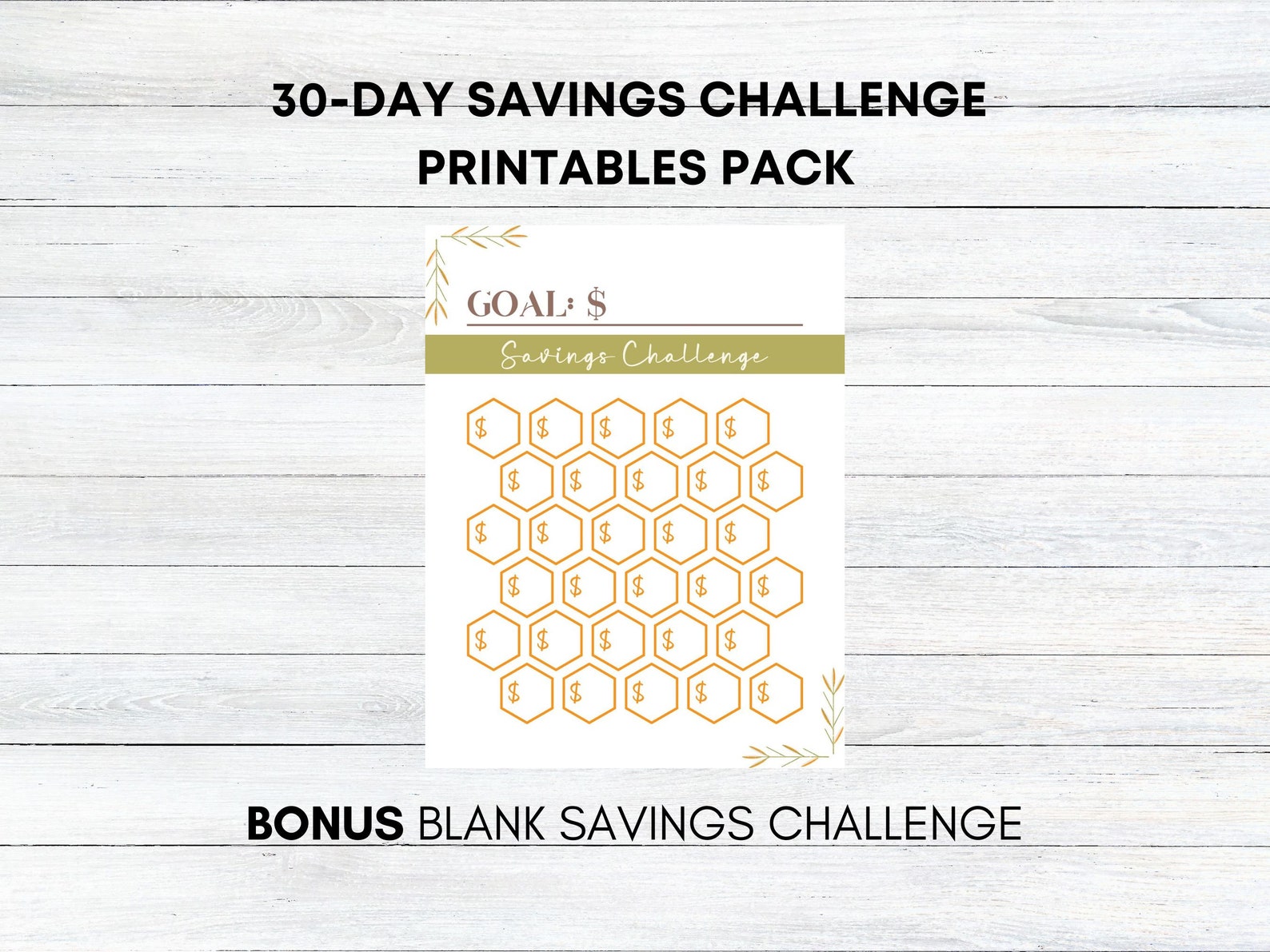 Printable Savings Challenge Planner Bundle, BONUS Blank Savings ...