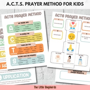 A.C.T.S. Prayer Method for Kids | ACTS Prayer Guide for Families ...