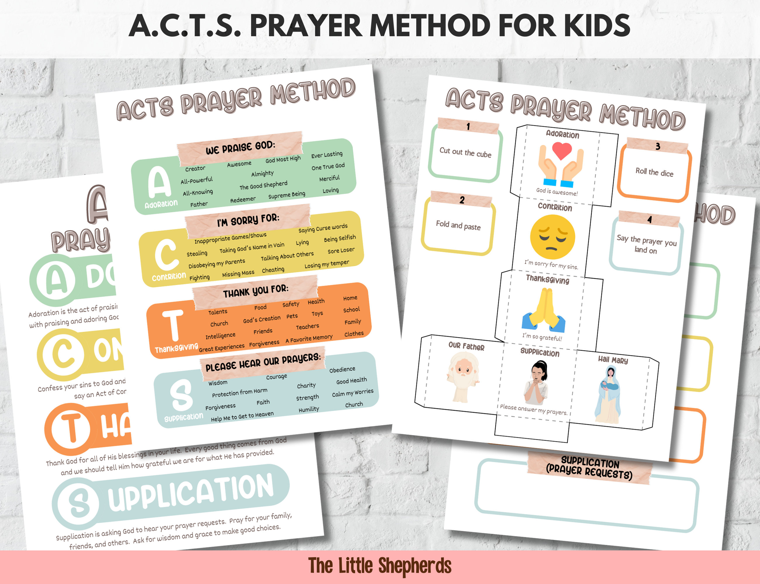 A.C.T.S. Prayer Method for Kids | ACTS Prayer Guide for Families ...