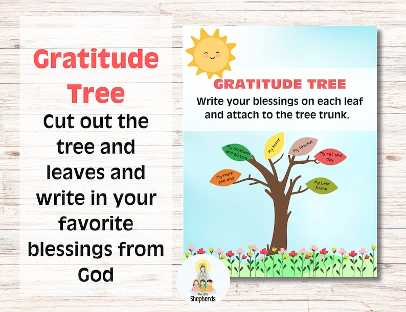 Árbol de gratitud imprimible para niños pequeños / Enseñar el - Etsy México