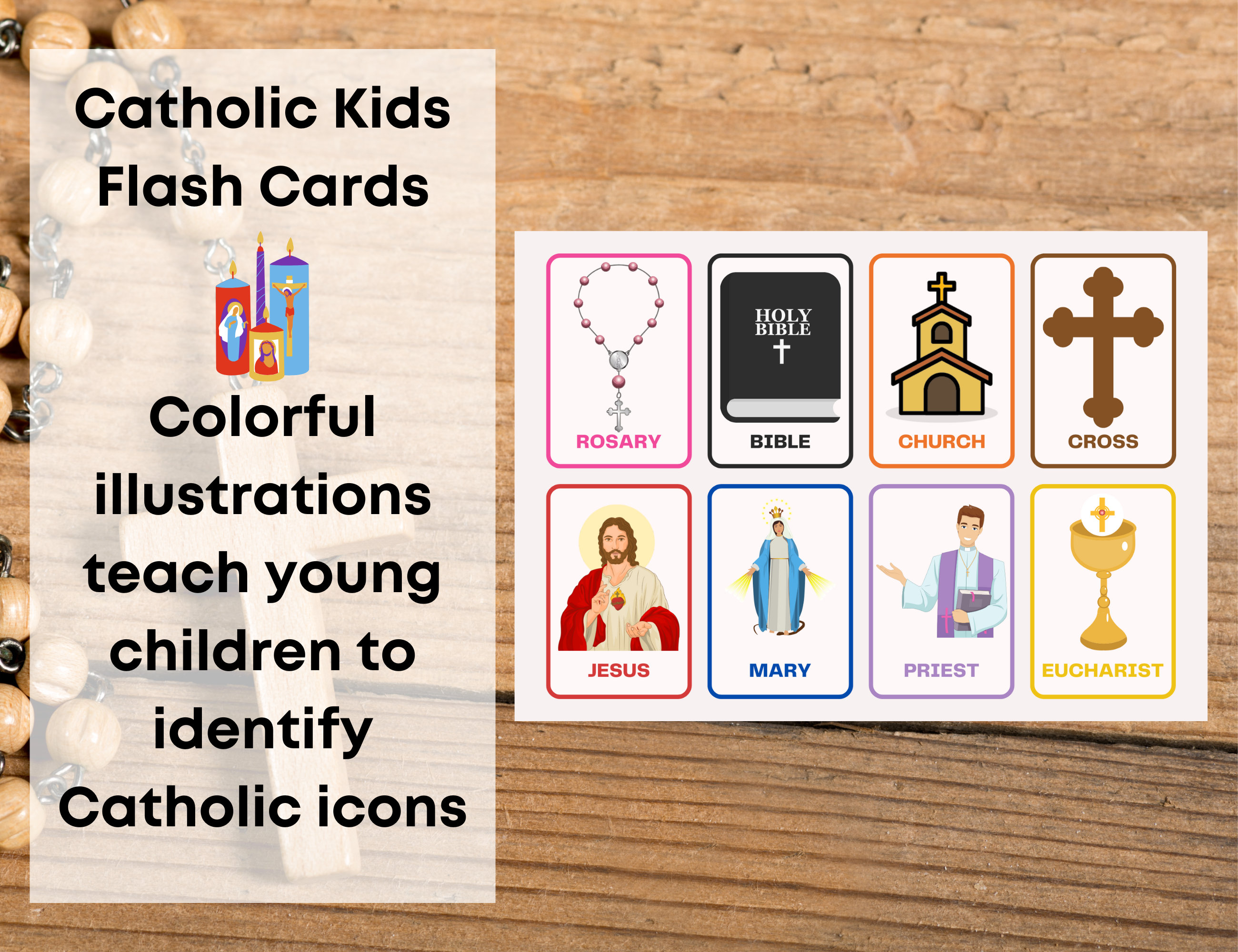 Catholic Kids Flash Cards | Catholic Children Printable Teaching ...