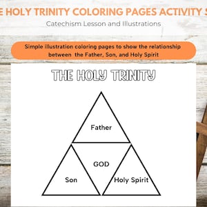 The Holy Trinity Coloring Pages Activity Set | Catechism Lesson ...