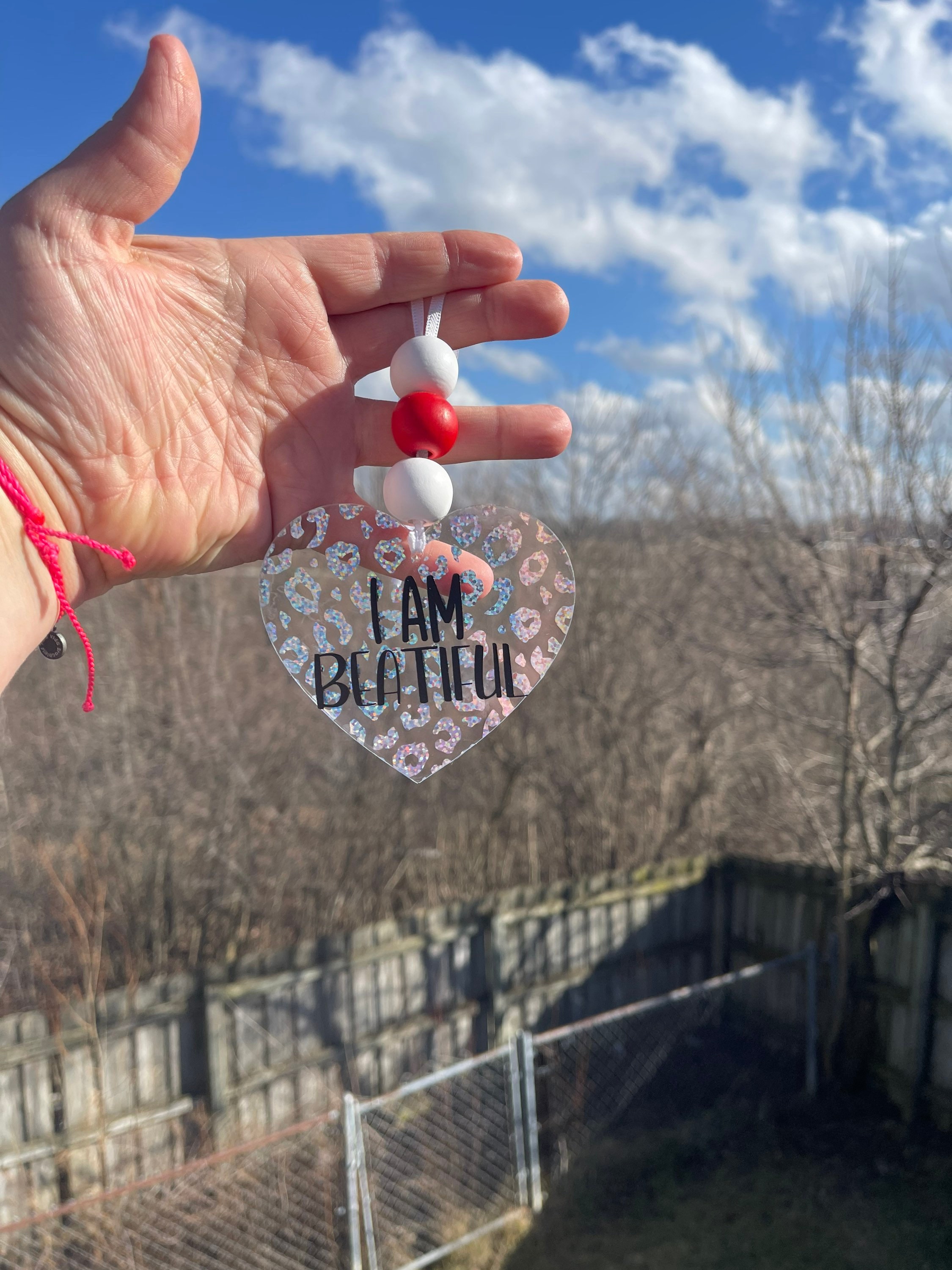 Positive Affirmation Car Charm,carcharm,rear View Mirror Car Charm ...