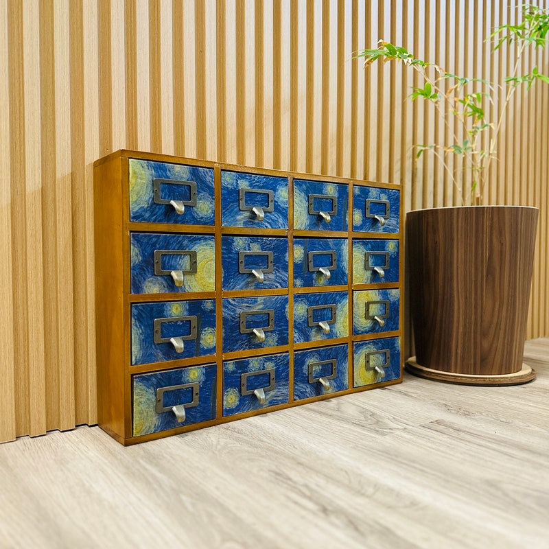 Library Card Cabinet - Etsy