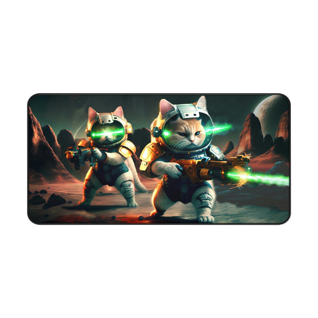 Space Marine Kittens ATTACK! Desk Mat - Etsy