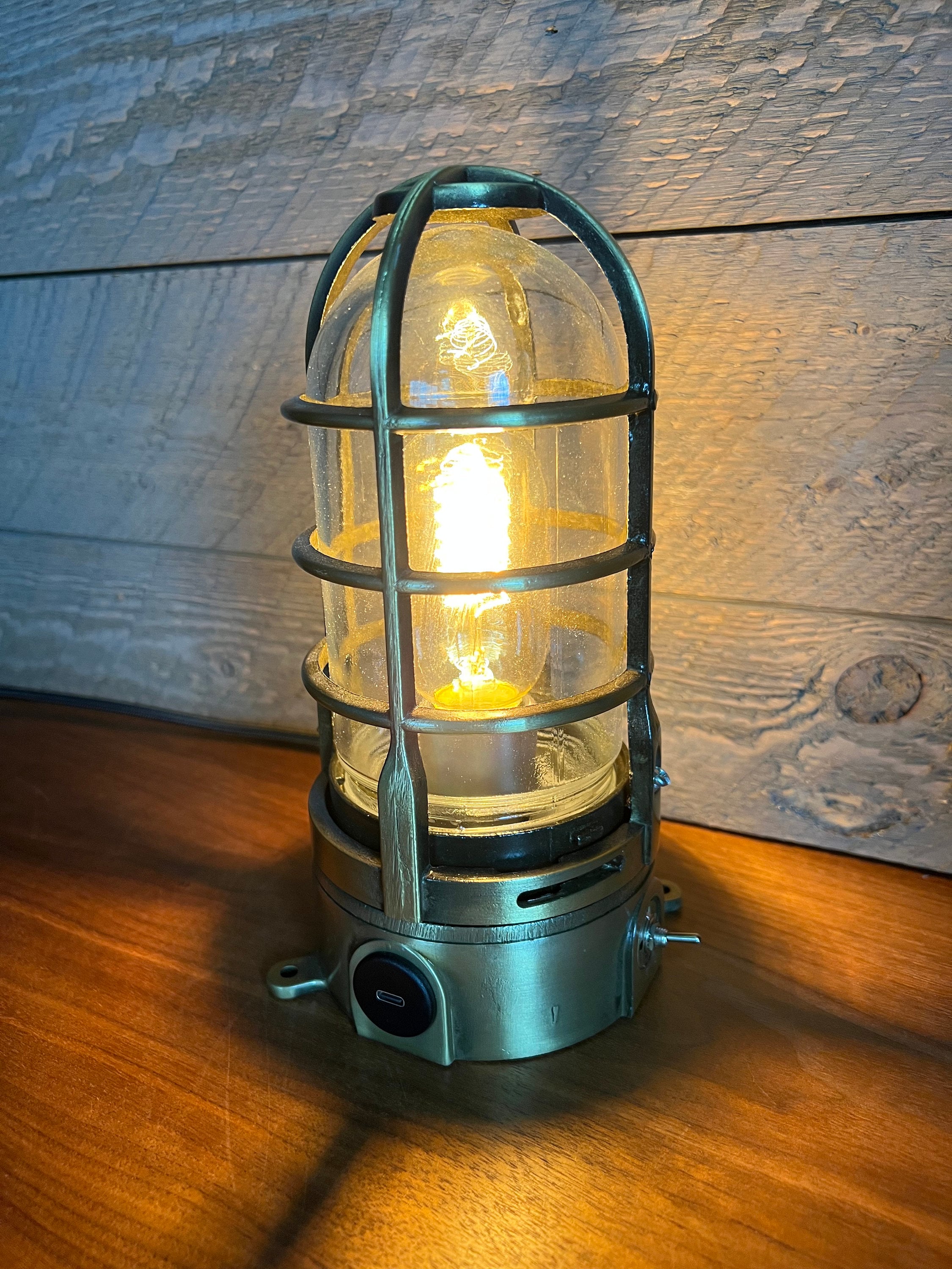 Table Lamp-desk Lamp-edison Steampunk Lamp-rustic Home Decor-gift for ...