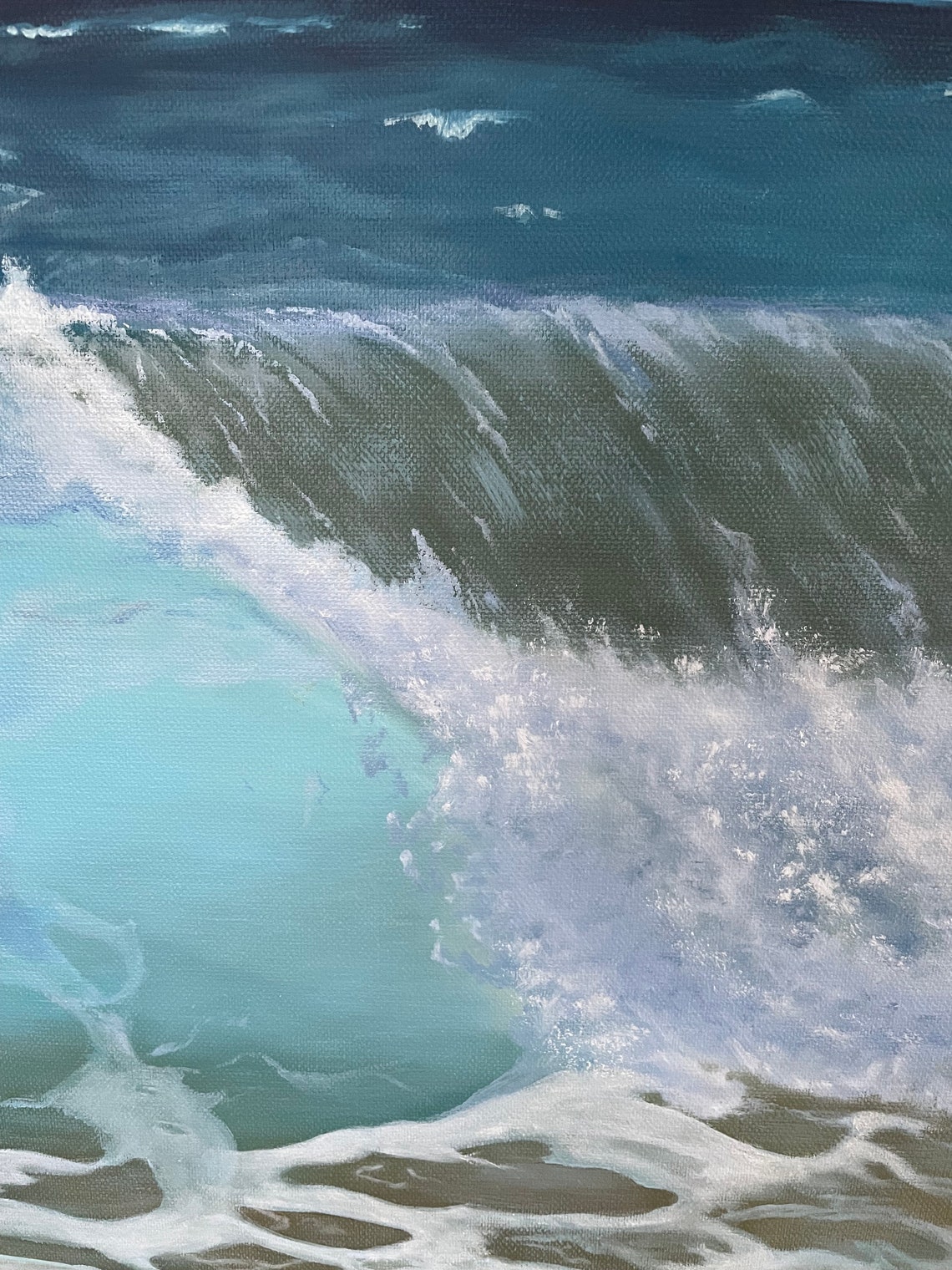Ocean, Sea, Original Oil Painting, Painting, Artwork, Blue Water, Ocean ...