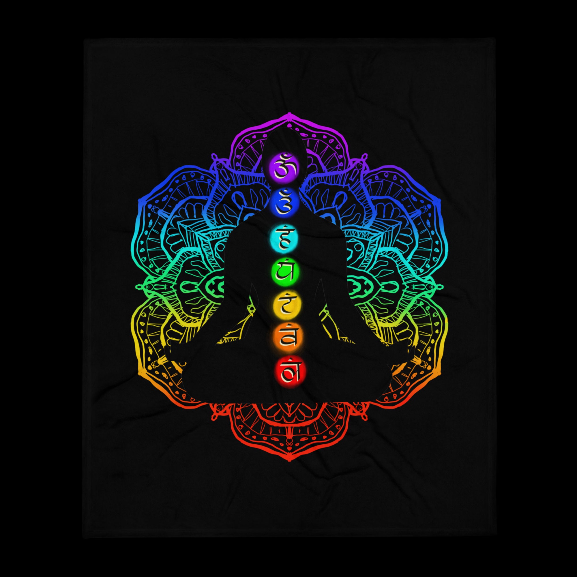 Chakras Throw Blanket - Etsy