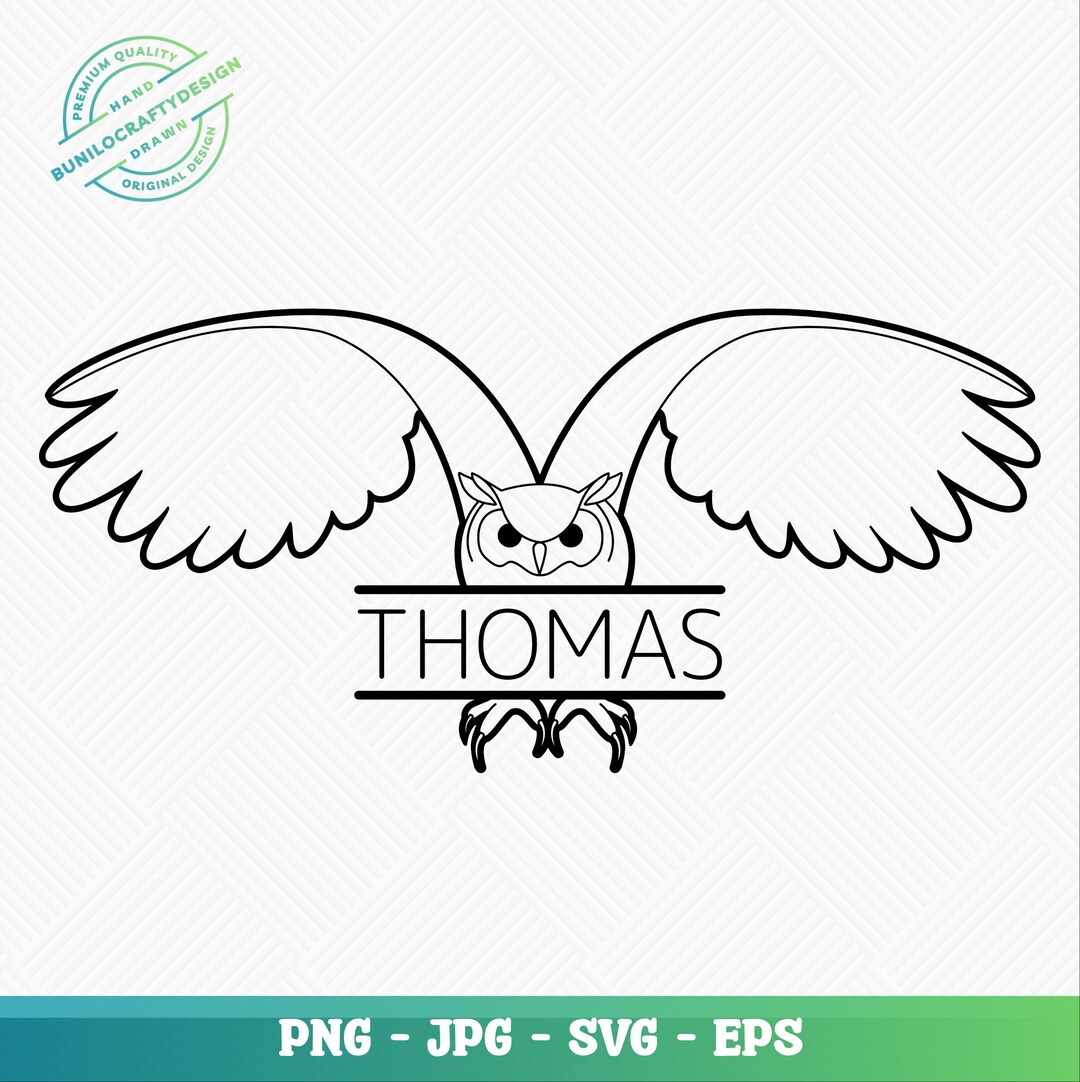 Personalized Thomas SVG – Fun Owl Clipart for Crafts - Etsy