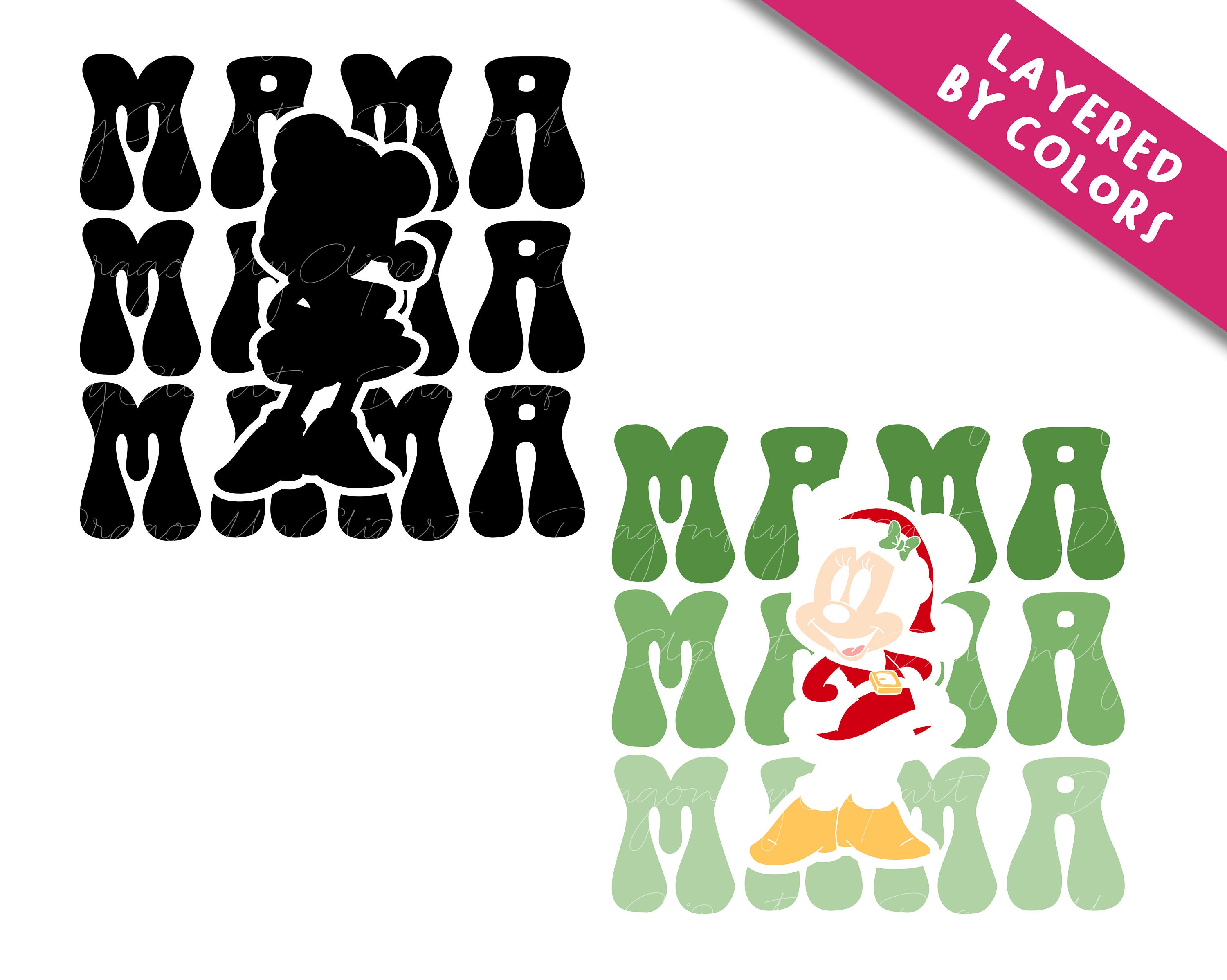 Mama Claus SVG Silhouette Cut File Instant Download for - Etsy Ireland