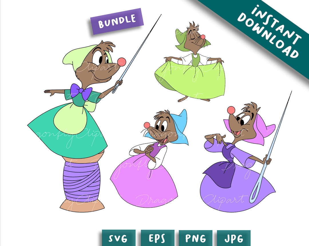 Cinderella Sewing Bundle, Mice Clipart Svg Png, Svg Cricut Cute Mice ...