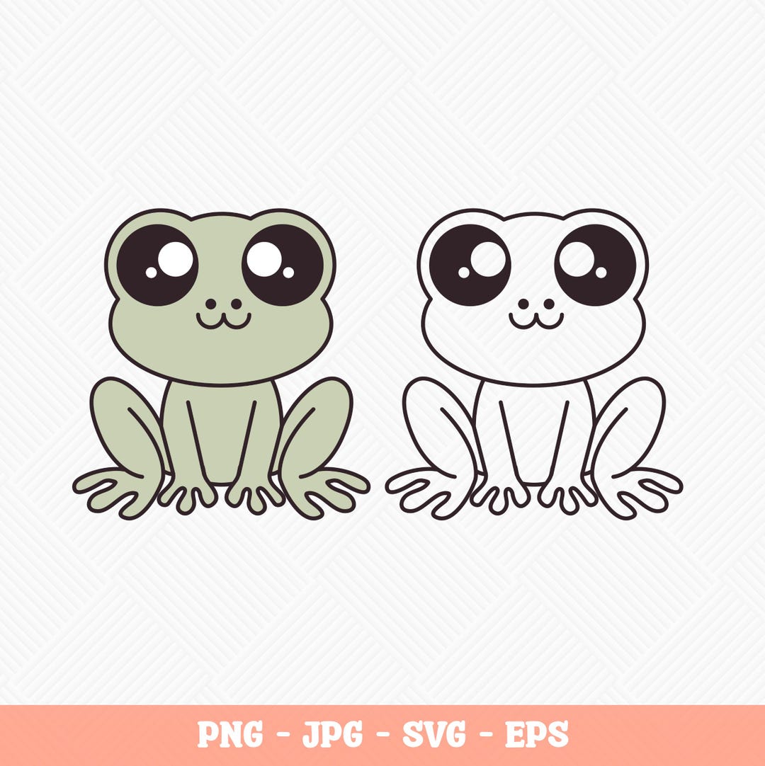Frog SVG Cut File - Layered and Outlined for Cricut Projects - Etsy