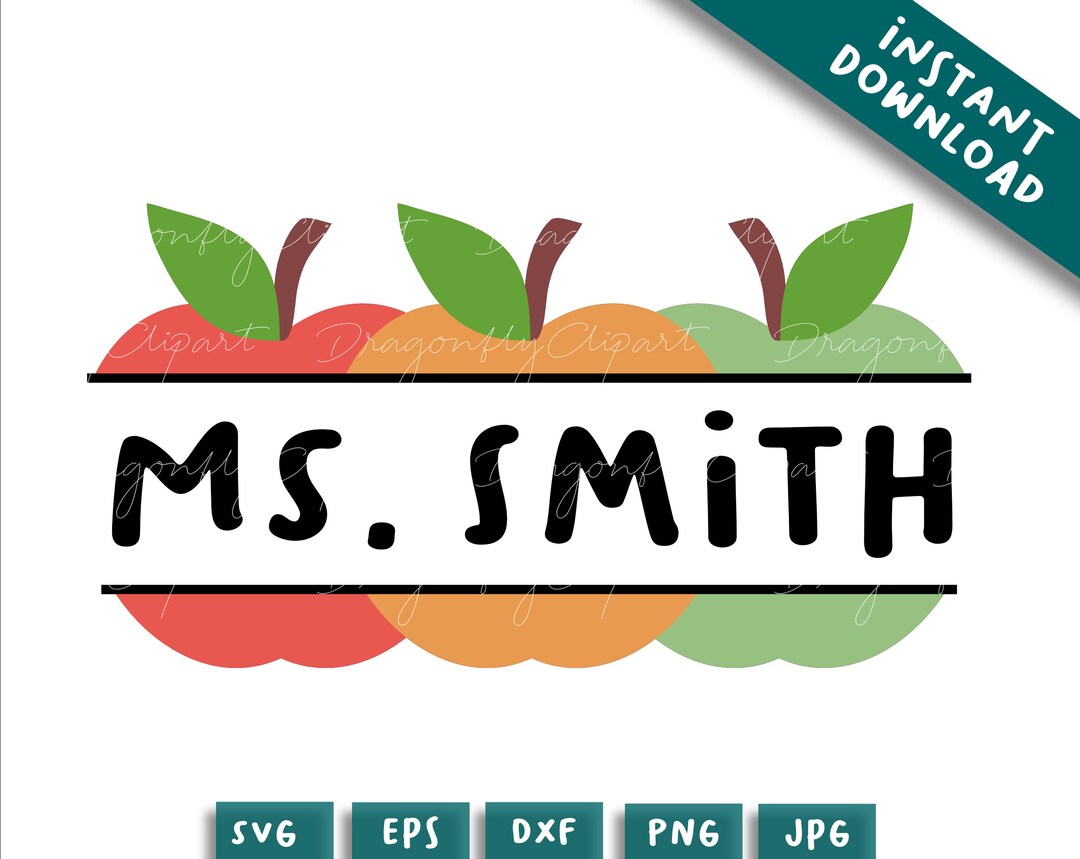 Teacher Monogram SVG, Teacher Sign SVG, Teacher Cut File for Cricut and ...