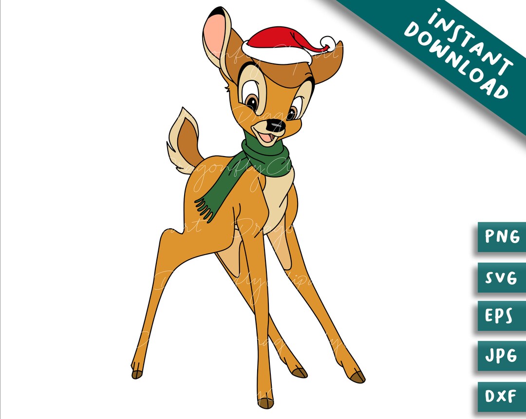 Bambi Christmas Cut Files, Christmas Svg Png, Svg Cricut Christmas ...