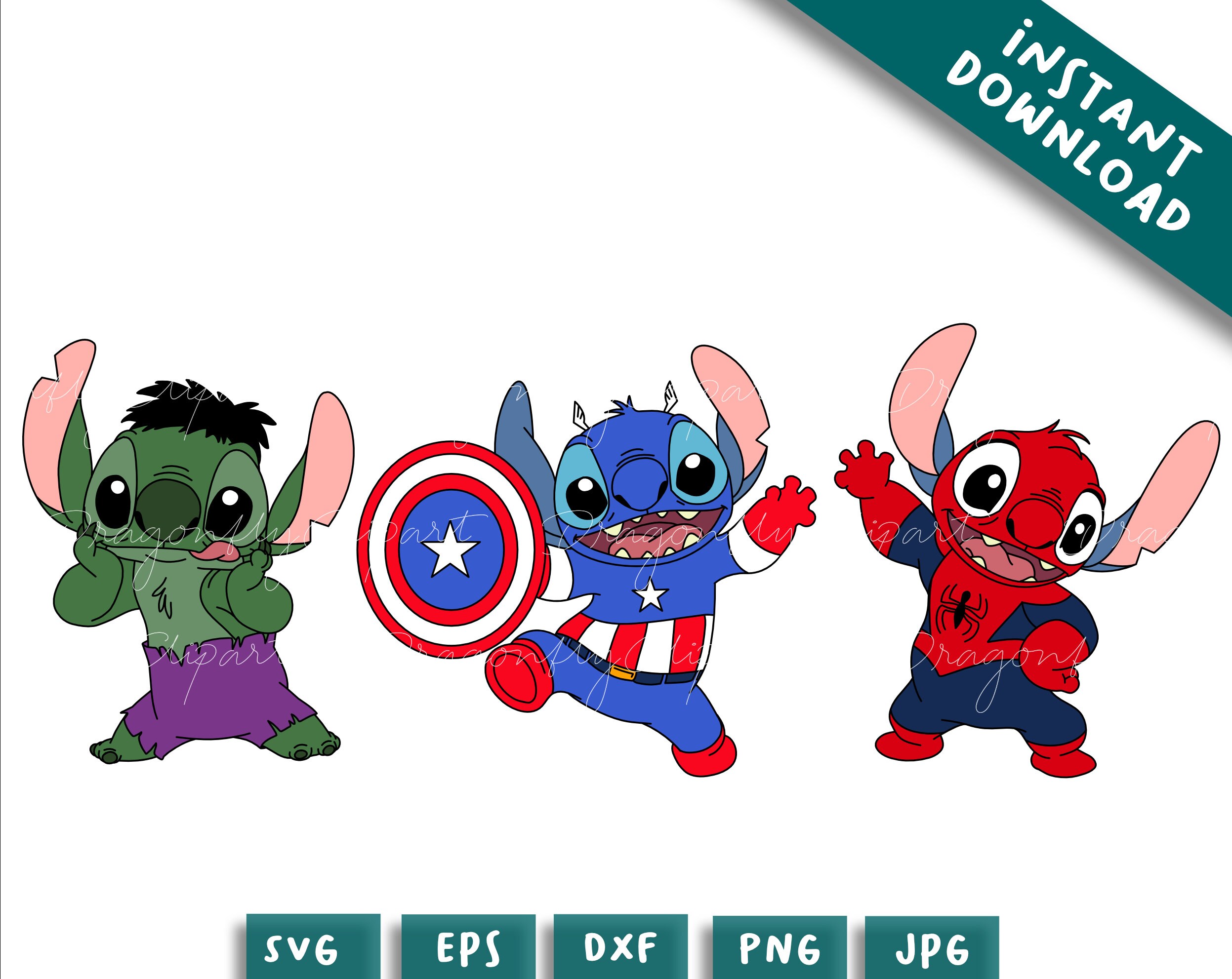 Stitch Super Heros Squd Svgsvg Cricut Heros Kidgift for - Etsy