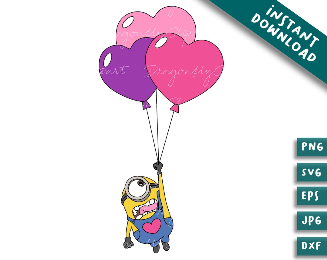 Valentine's Day Minion SVG, Eps,png,jpg,svg,dxf, Funny Character for ...
