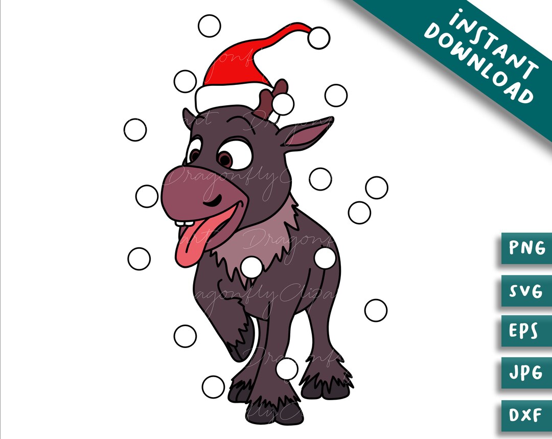 Frozen Baby Sven Christmas Reindeer Svg Png, Christmas Squad Svg ...