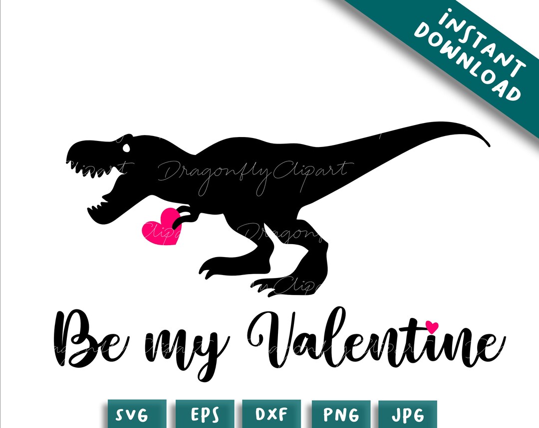 Heart T-rex Valentine SVG PNG Cut Files,valentine Svg, Hello Valentine ...