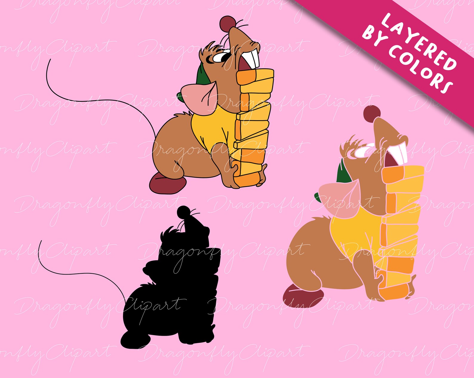 Gus Mouse Clipart Bundle: Cinderella Friend Svg Png Jpg Eps (digital ...