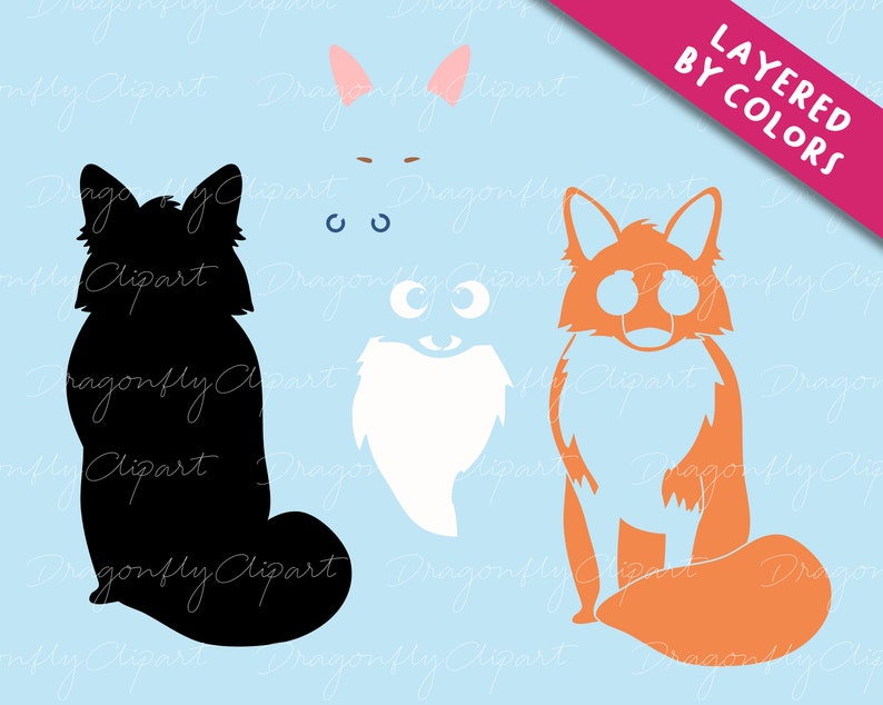 Woodland Animals SVG DXF Clipart, Forest Animals, Bear, Deer, Raccoon ...