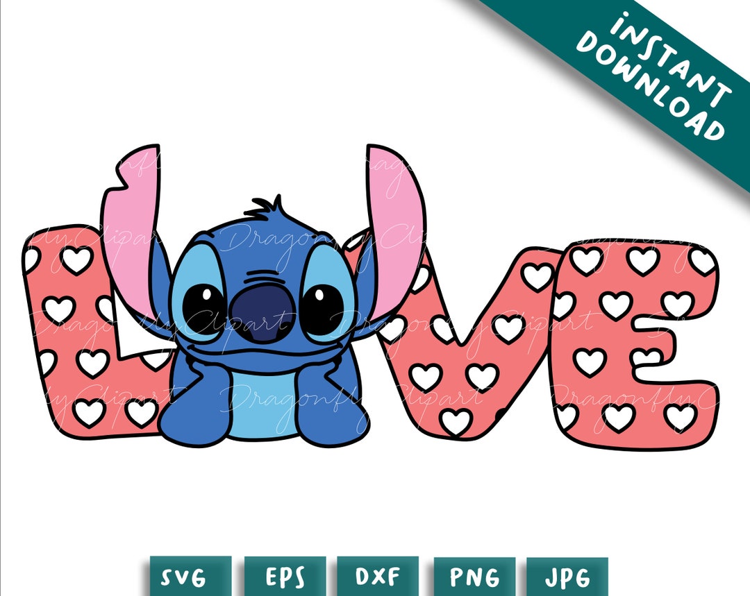 Valentines Day Lilo And Stich Svg Stitch Svg Stitch Clipart Lilo