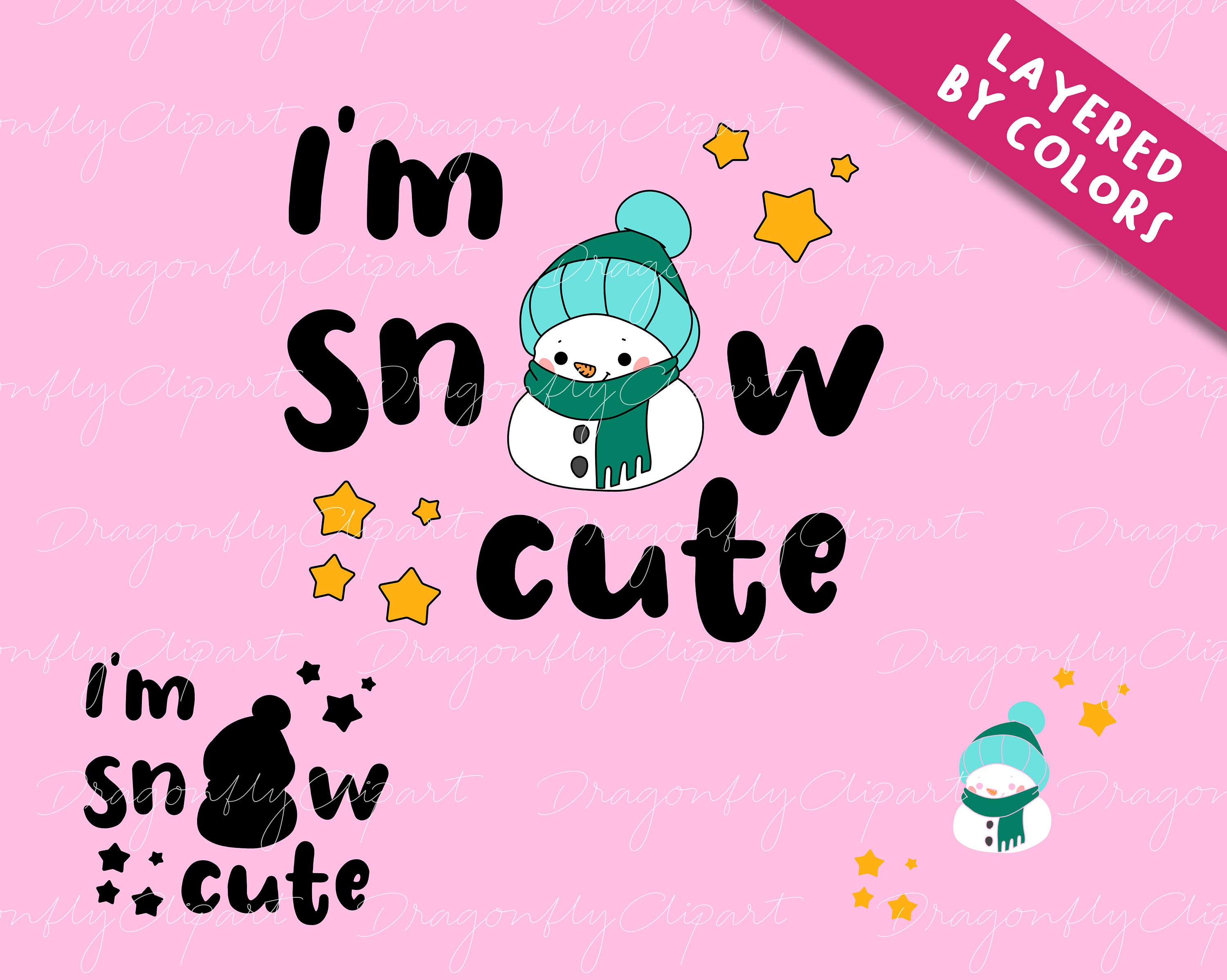 Snowman Svg, I'm Snow Cute Svg Snowman Clipart, Christmas Snowman ...