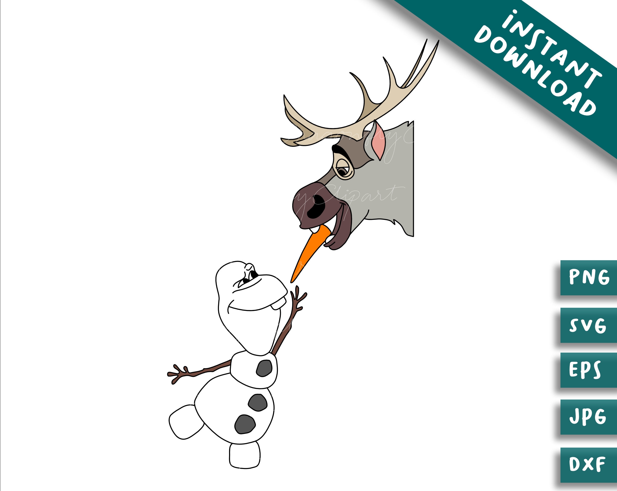 Frozen Olaf & Sven Christmas, Christmas Svg Png, Christmas Squad Svg ...