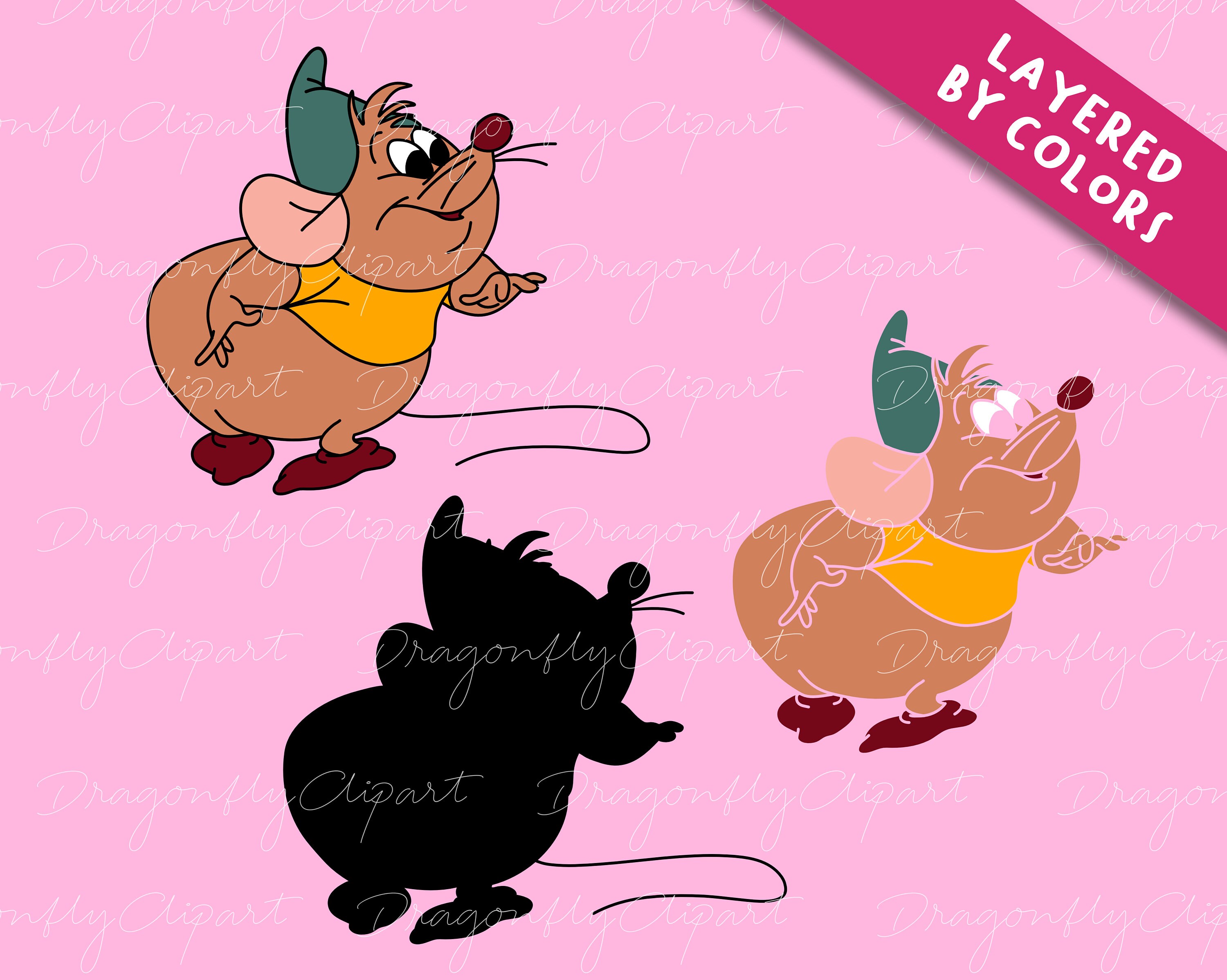 Cinderella Mice, Gus and Jack Clipart Svg Png, Svg Cricut Cute Mice ...
