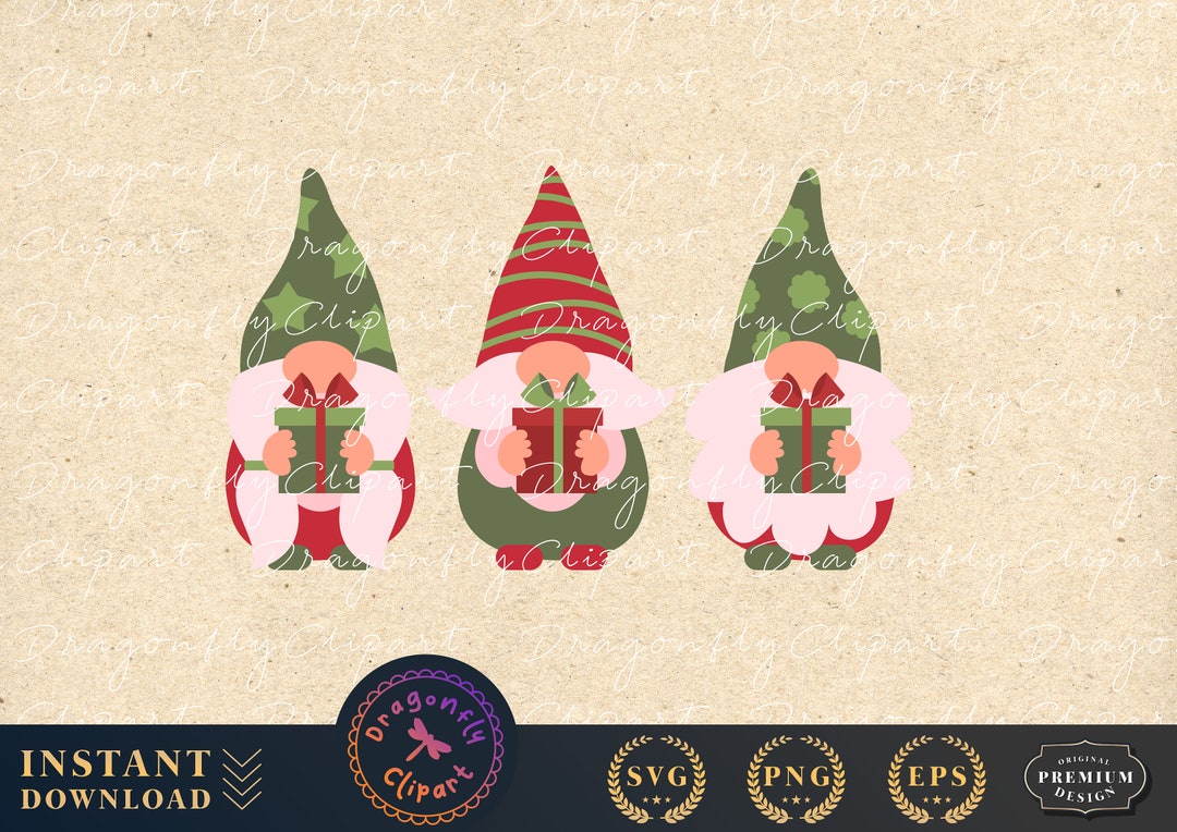 Vintage Christmas Gnomes Svg, Winter Gnomes Svg,holiday Gnomes Png ...