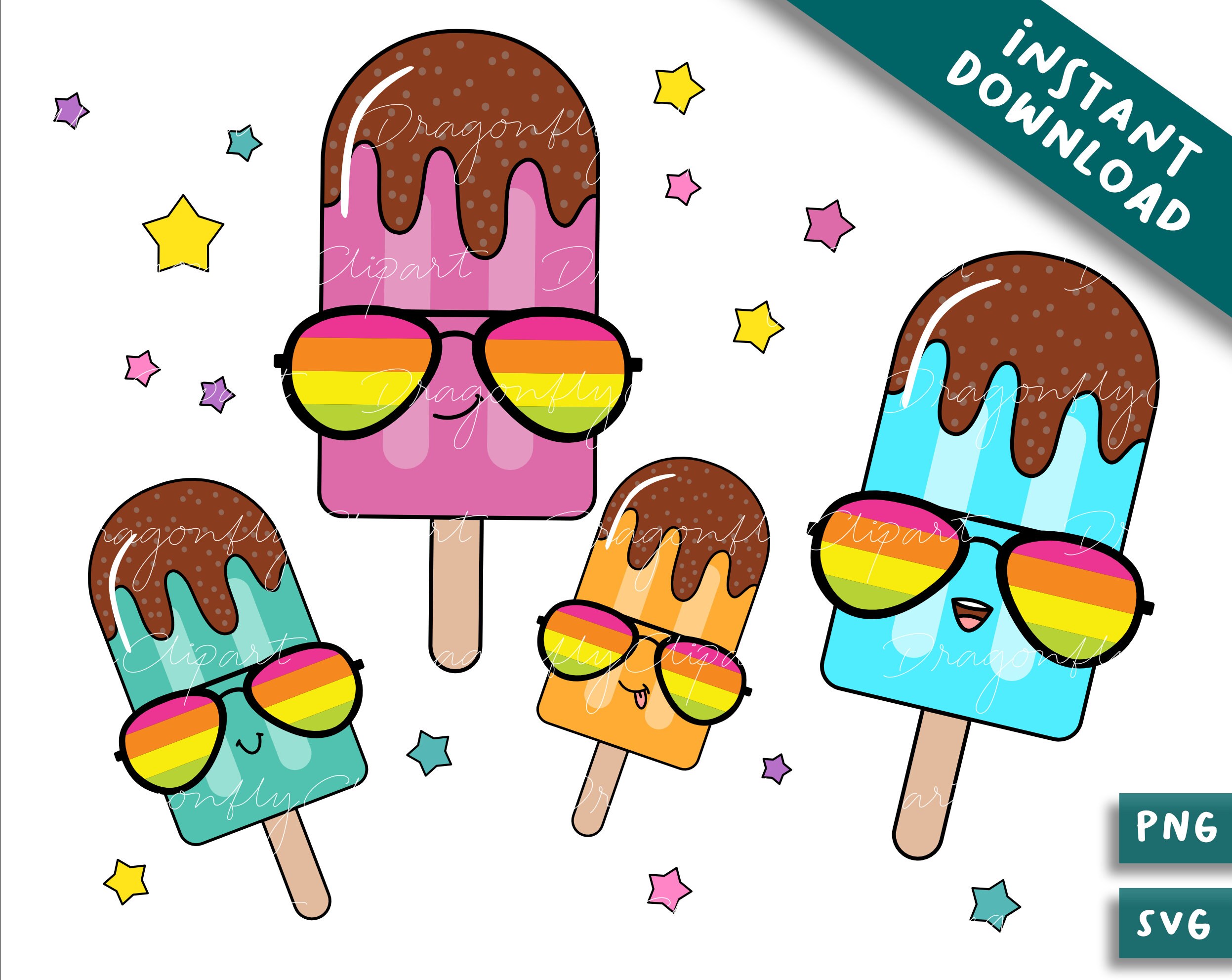 4 Bundle Popsicle Funny Smileys Svg Ice Cream Svg Summer Popsicle Svg ...