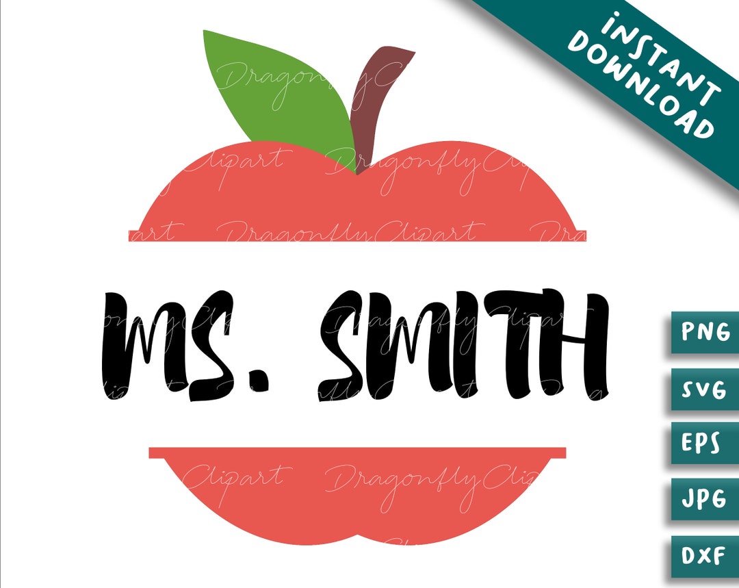 Teacher Monogram SVG, Teacher Sign SVG, Teacher Cut File for Cricut and ...