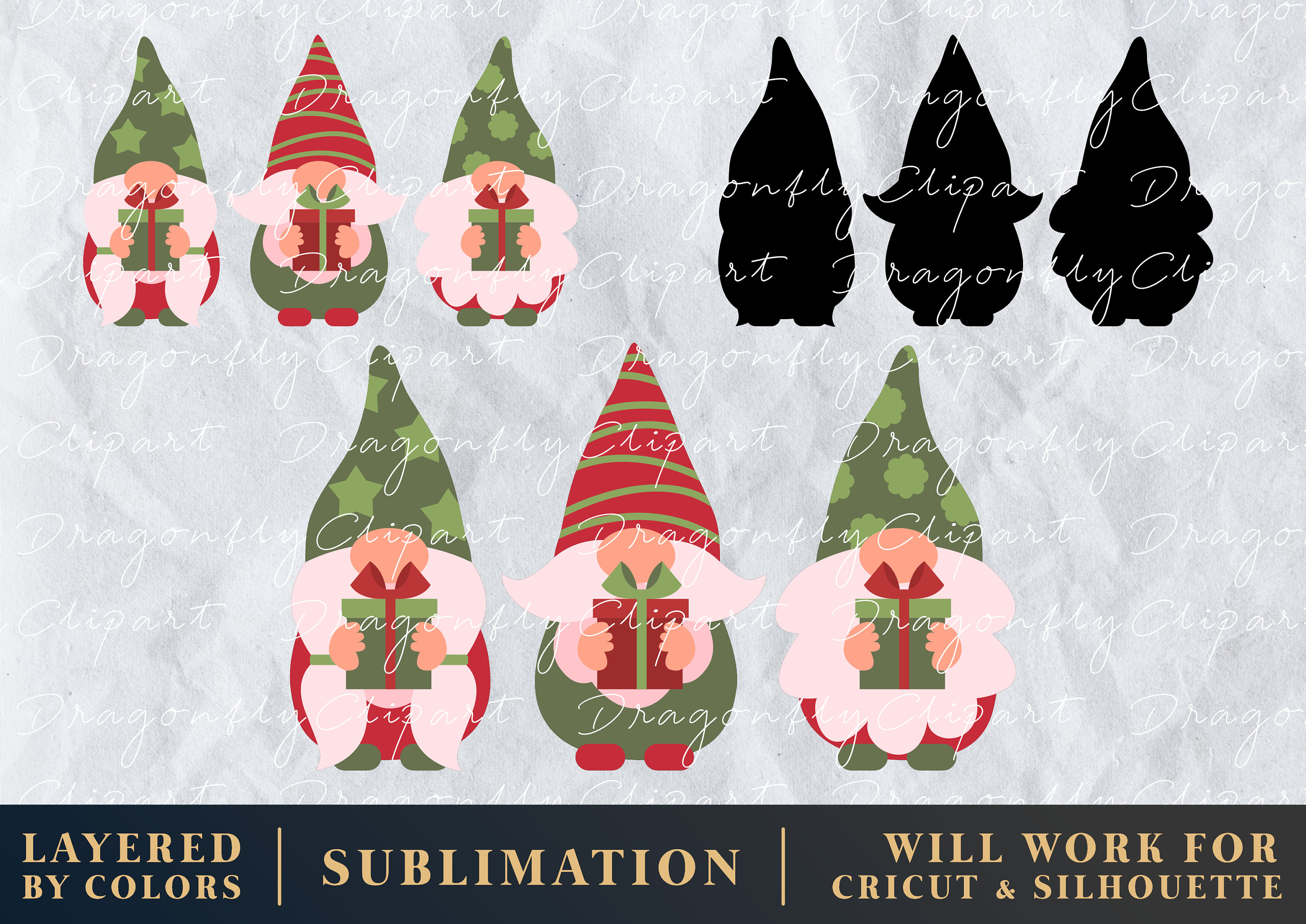 Vintage Christmas Gnomes Svg Winter Gnomes Svgholiday Gnomes - Etsy