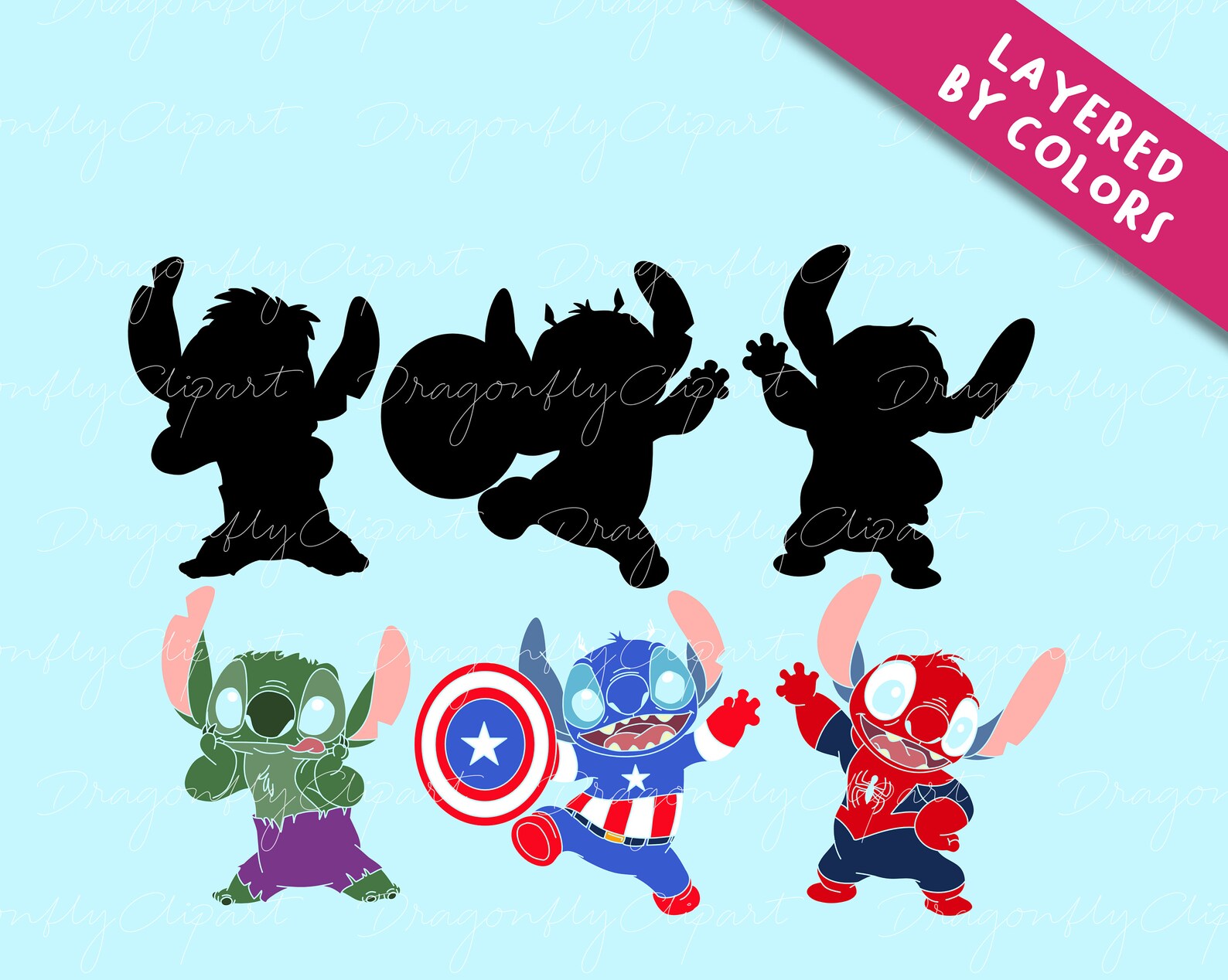 Stitch Super Heros Squd Svgsvg Cricut Heros Kidgift for - Etsy