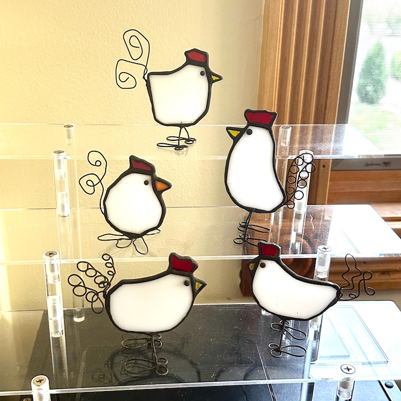 Chicken Stained Glass - Etsy