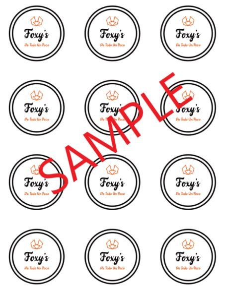 2 Inch Round or 2x2 Inch Square Custom Logo Labels 12 Stickers per ...