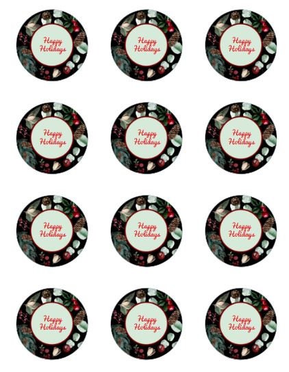 2 Inch Round or 2x2 Inch Square Custom Logo Labels 12 Stickers per ...